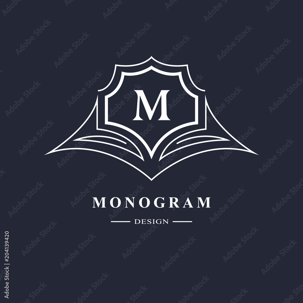 Monogram design elements, graceful template. Calligraphic elegant line ...
