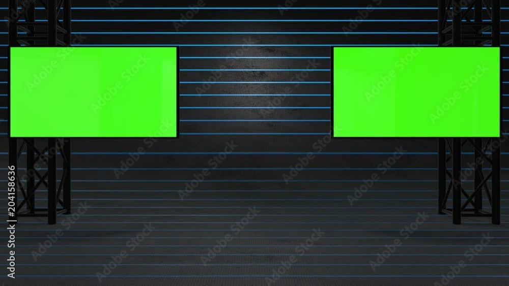 Virtual set studio backdrop talk show stage 3d render Stock Video ...