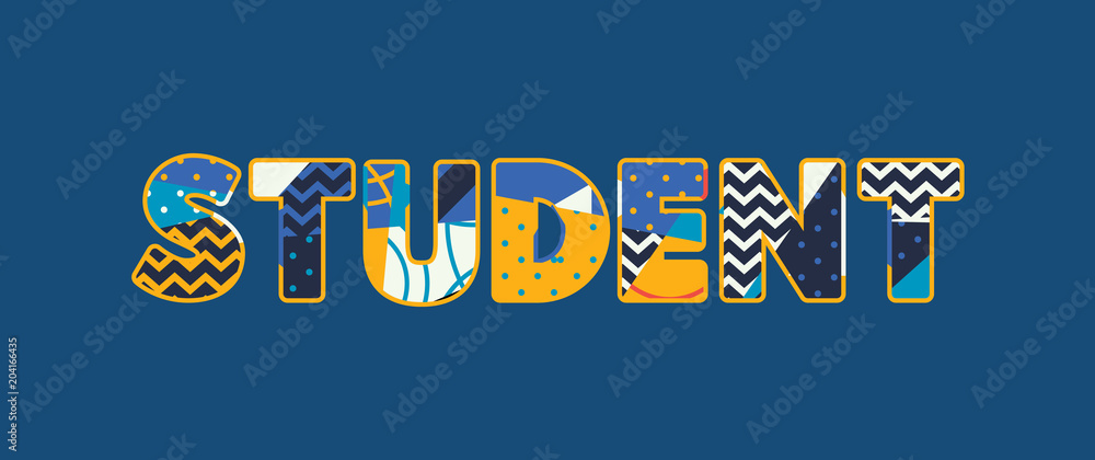 Student Concept Word Art Illustration Stock Vector | Adobe Stock