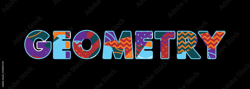 Geometry Concept Word Art Illustration Stock Vector | Adobe Stock