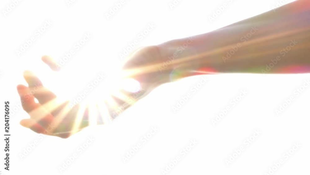 praying hands with brightness, blessing, god, angel Stock Video | Adobe ...