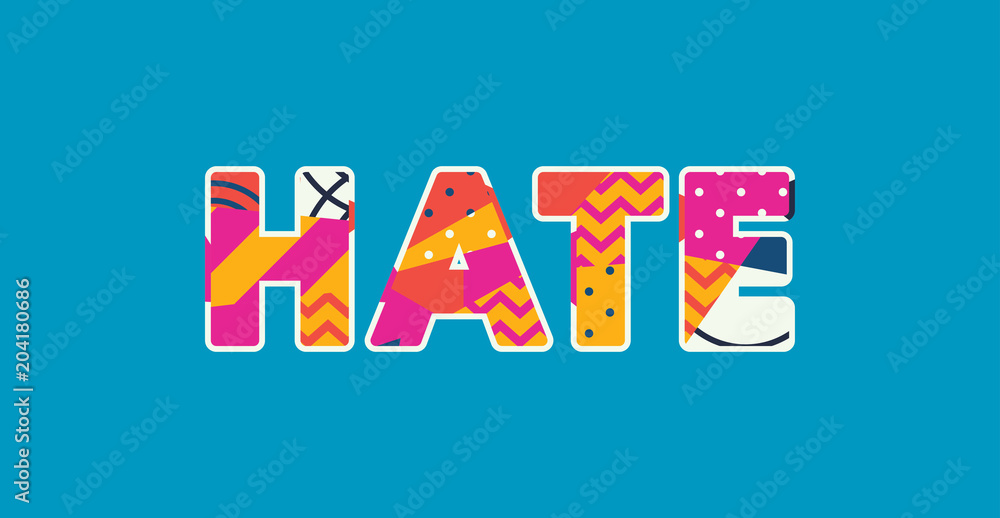 Hate Concept Word Art Illustration Stock 벡터 | Adobe Stock