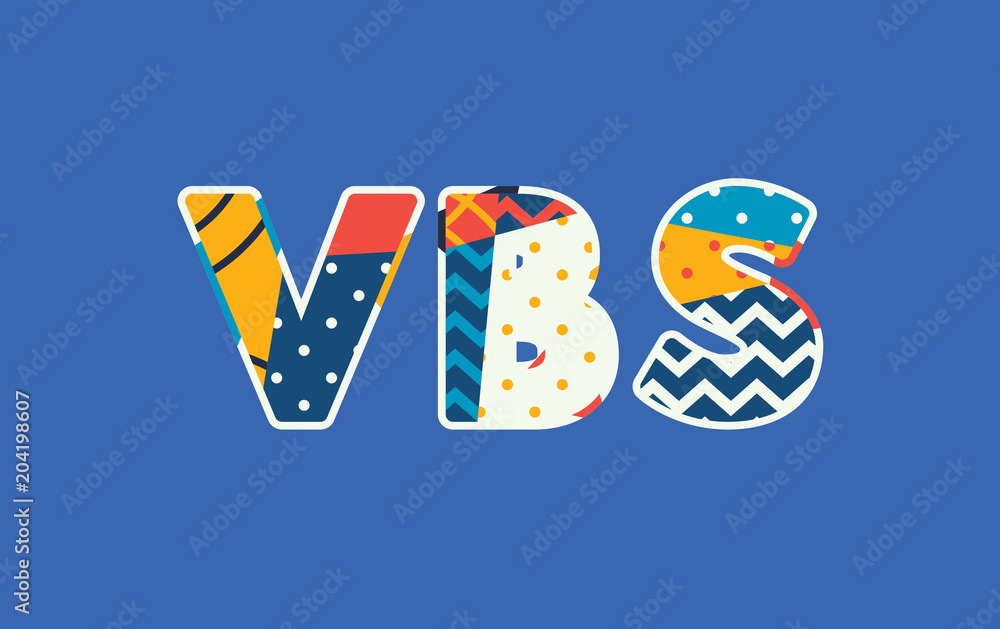 VBS Concept Word Art Illustration Stock Vector | Adobe Stock