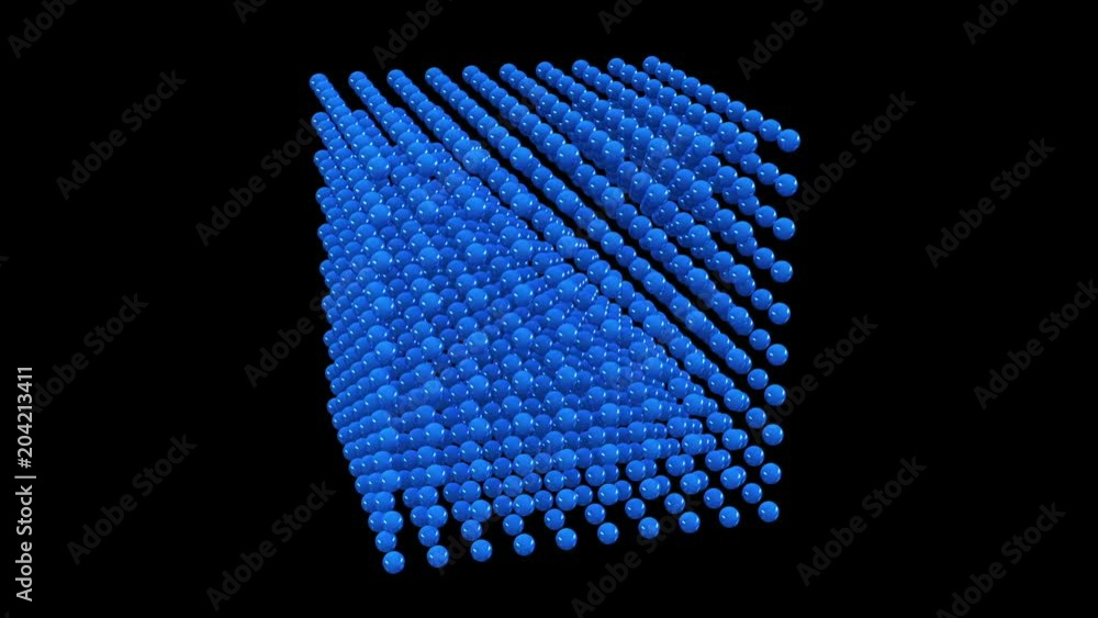 Different states of matter - solid 3d motion diagram. Set of matter ...