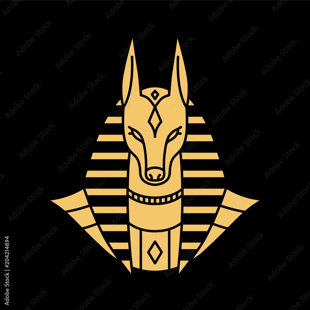 anubis logo vector illustration Stock Vector | Adobe Stock