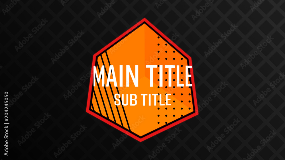 Orbiting Text with Shapes Title Stock Template | Adobe Stock