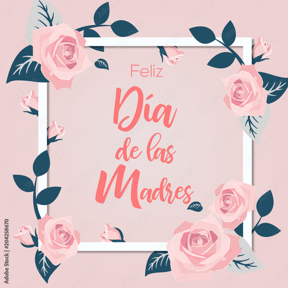 Feliz día de las madres, diseño para el 10 de mayo Stock Illustration ...