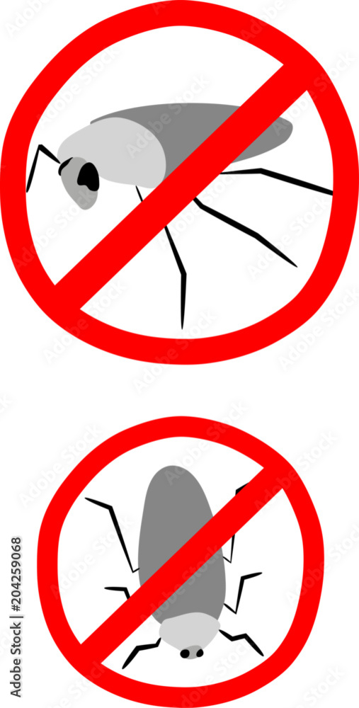 Pests, Insects, Bugs, Prohibition, Caution, Warning, Danger, Hazard ...