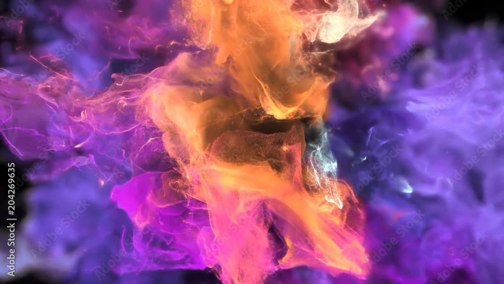 Color Burst - colorful purple yellow orange magenta pink smoke ...