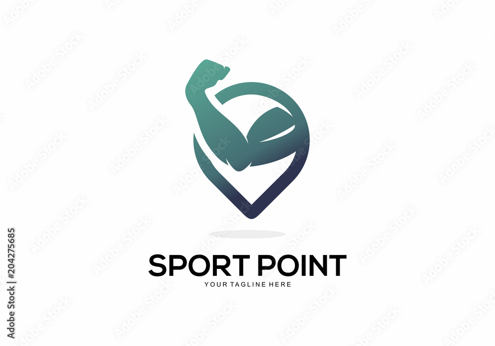 Sport Point Logo Vector Element Symbol Stock Vector | Adobe Stock