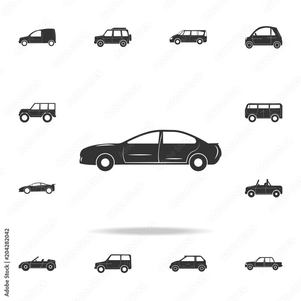 car sedan icon. Detailed set of cars icons. Premium graphic design. One ...