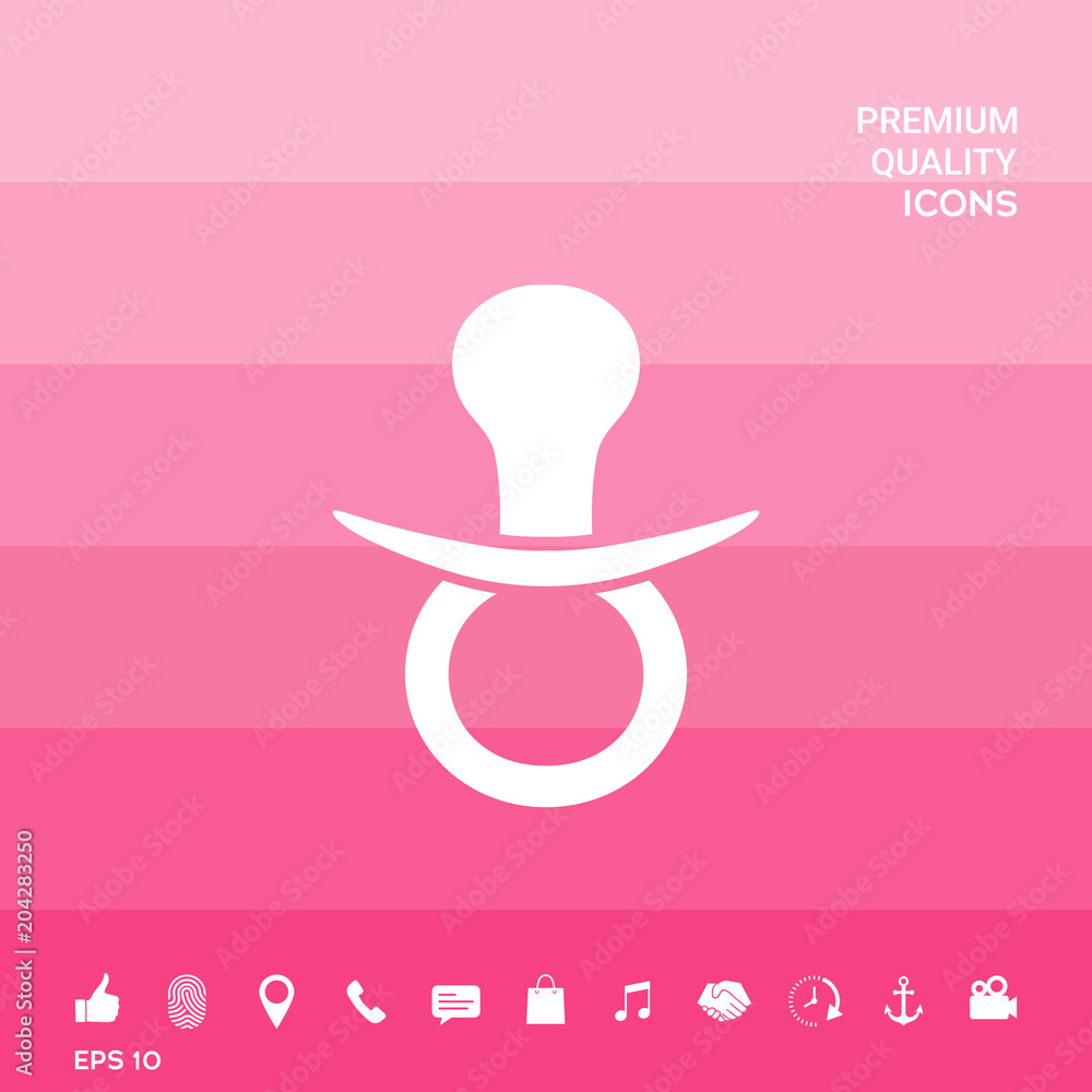 Poster Baby pacifier icon – Wall Art | UkPosters