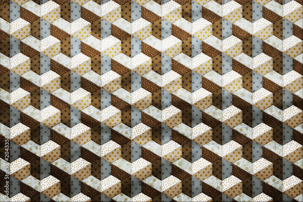 Patchwork Texture Tiles Background Design Effect Wallpaper HD Fabric ...