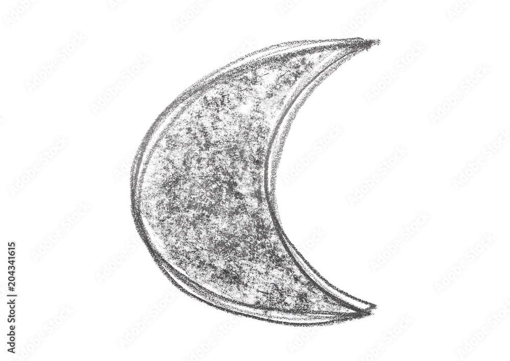 Crescent Moon Drawing Pencil