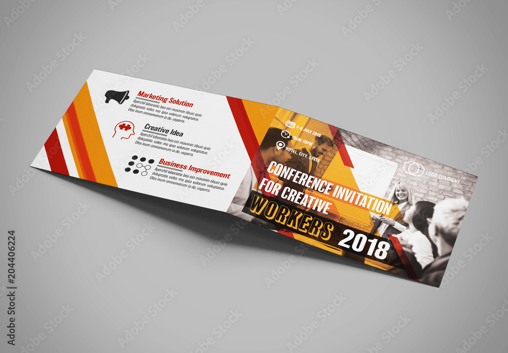 Conference Invitation Layout Stock Template | Adobe Stock