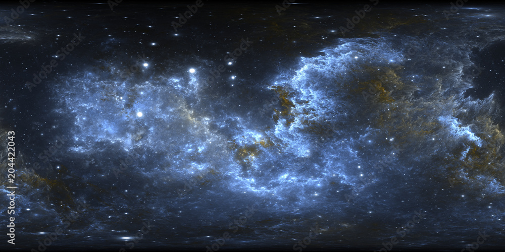 360 degree space nebula panorama, equirectangular projection ...