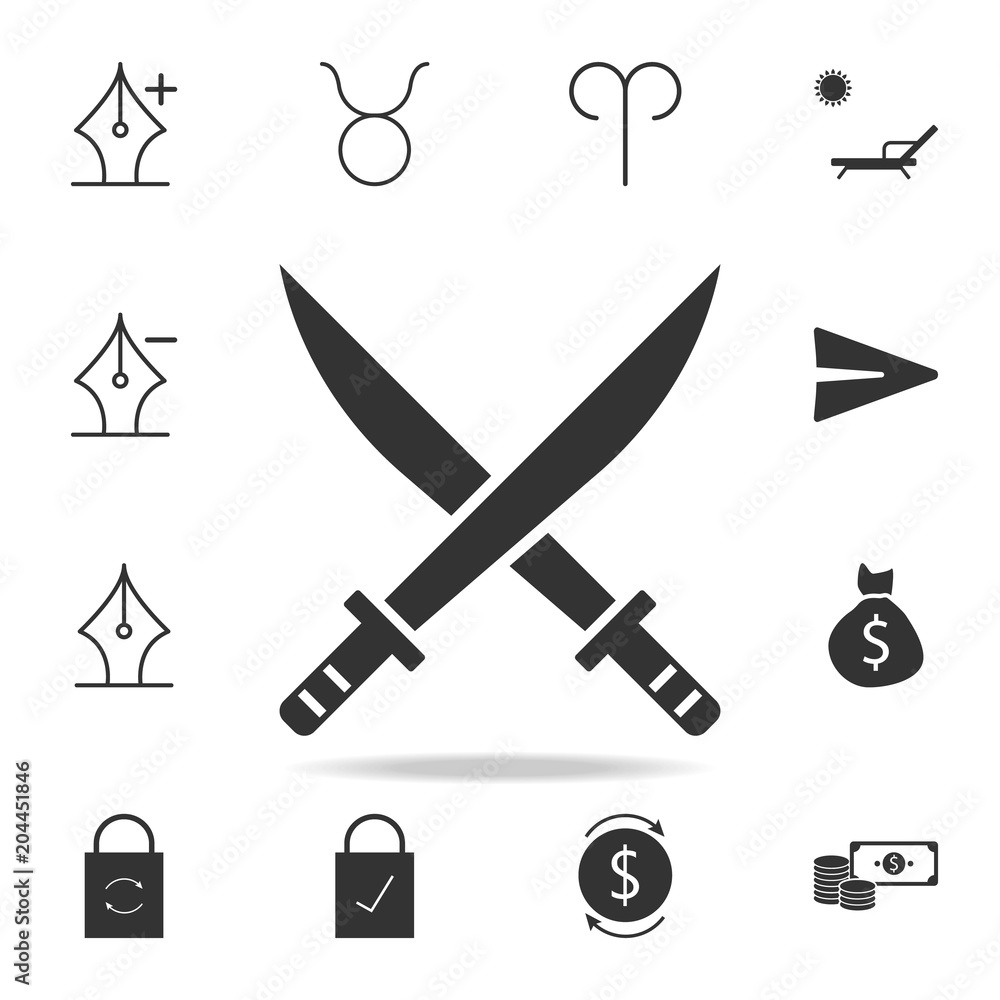 Vetor de swords icon. Detailed set of web icons and signs. Premium ...
