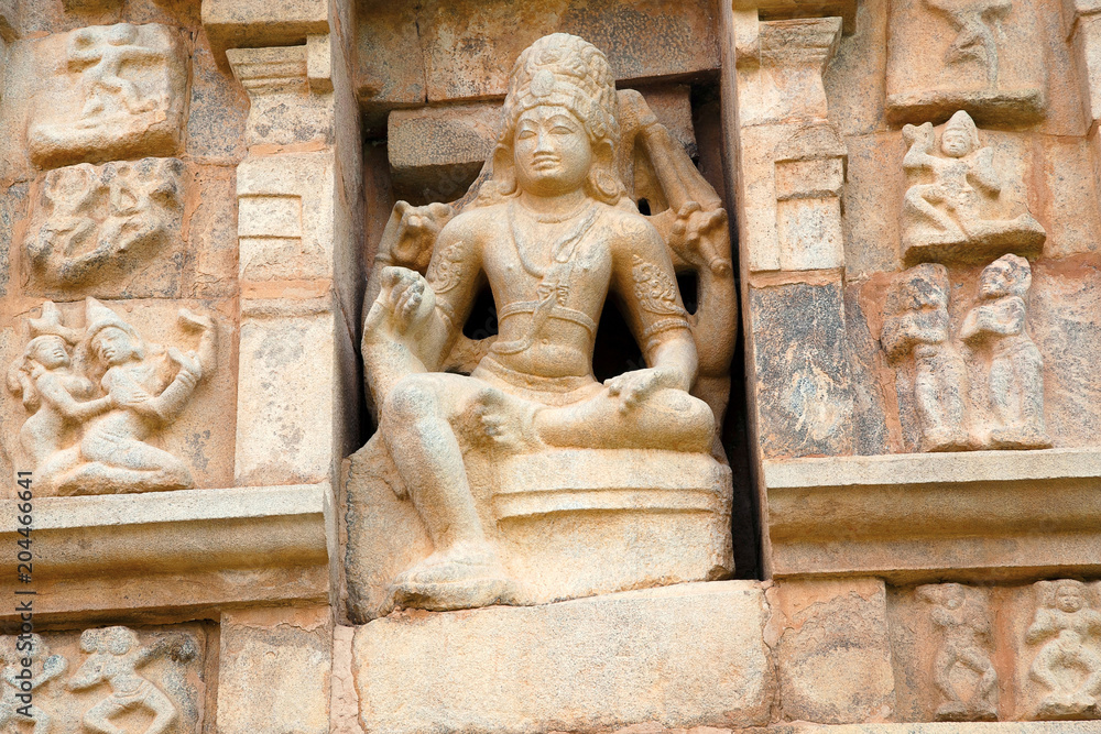 Shiva as Madanantaka burning Manmatha, niche on the northern wall ...