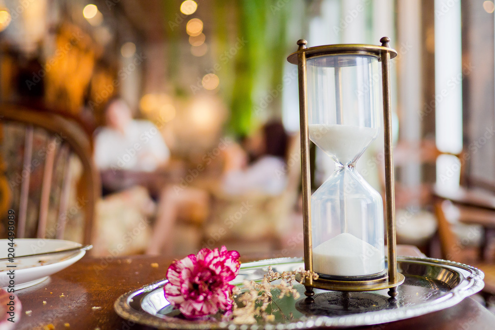 hourglass, hourglass on hand, time countdown, clock with sand Stock ...
