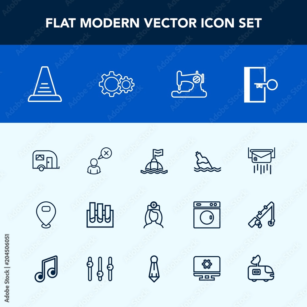 Modern, simple vector icon set with bottle, research, safety, profile ...