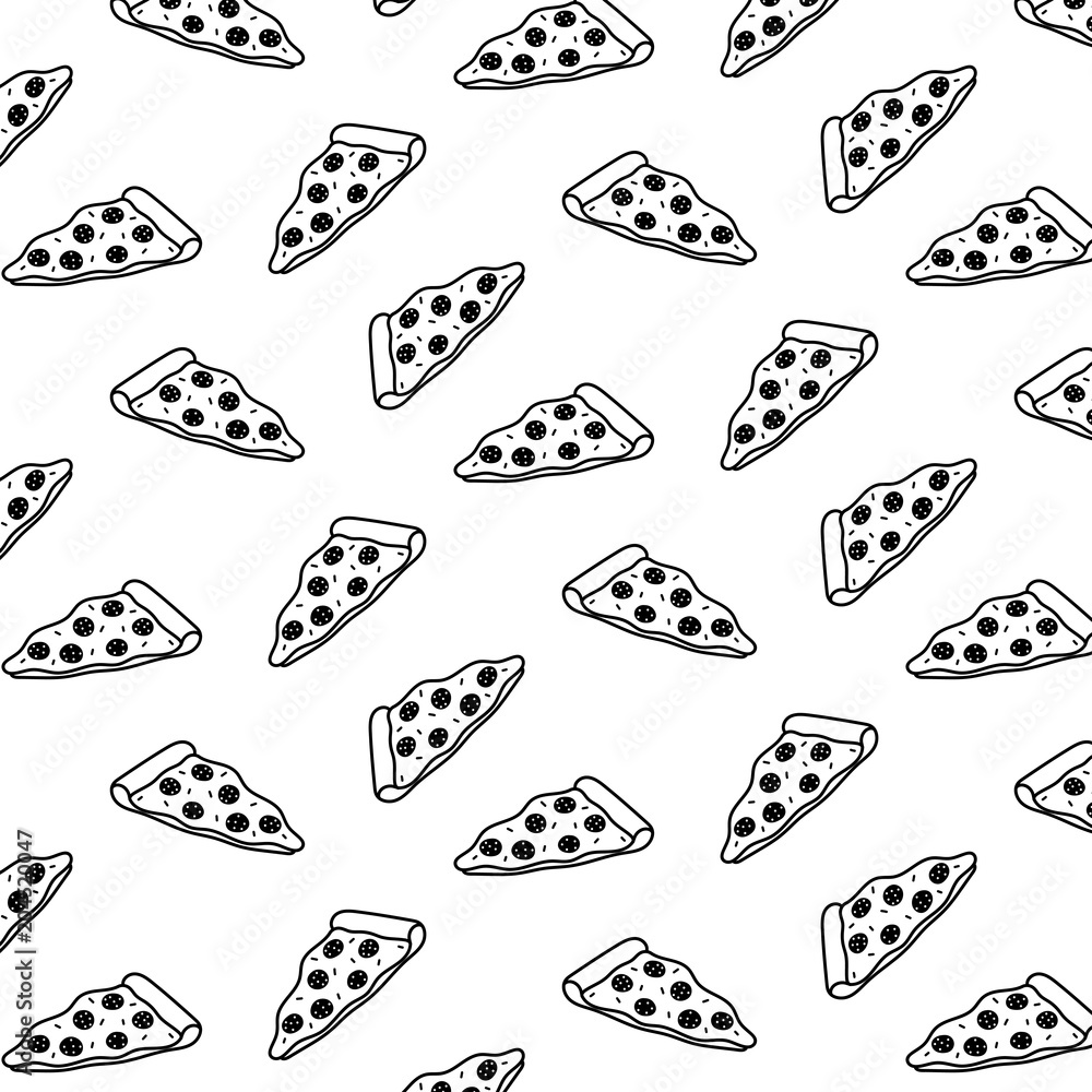 Pizza Pattern Vector Pizza Pattern Vector