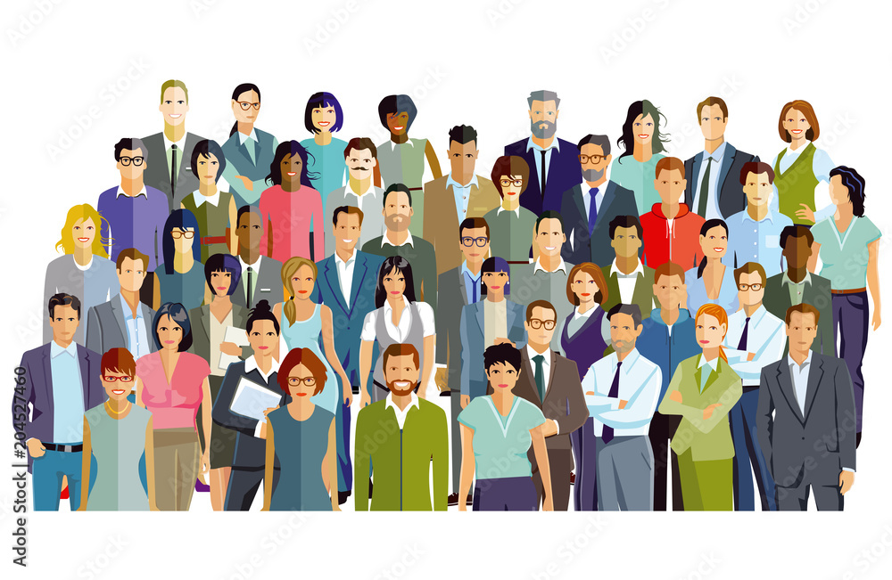 Personengruppe und Partnerschaft, Gruppenbild, Stock Vector | Adobe Stock