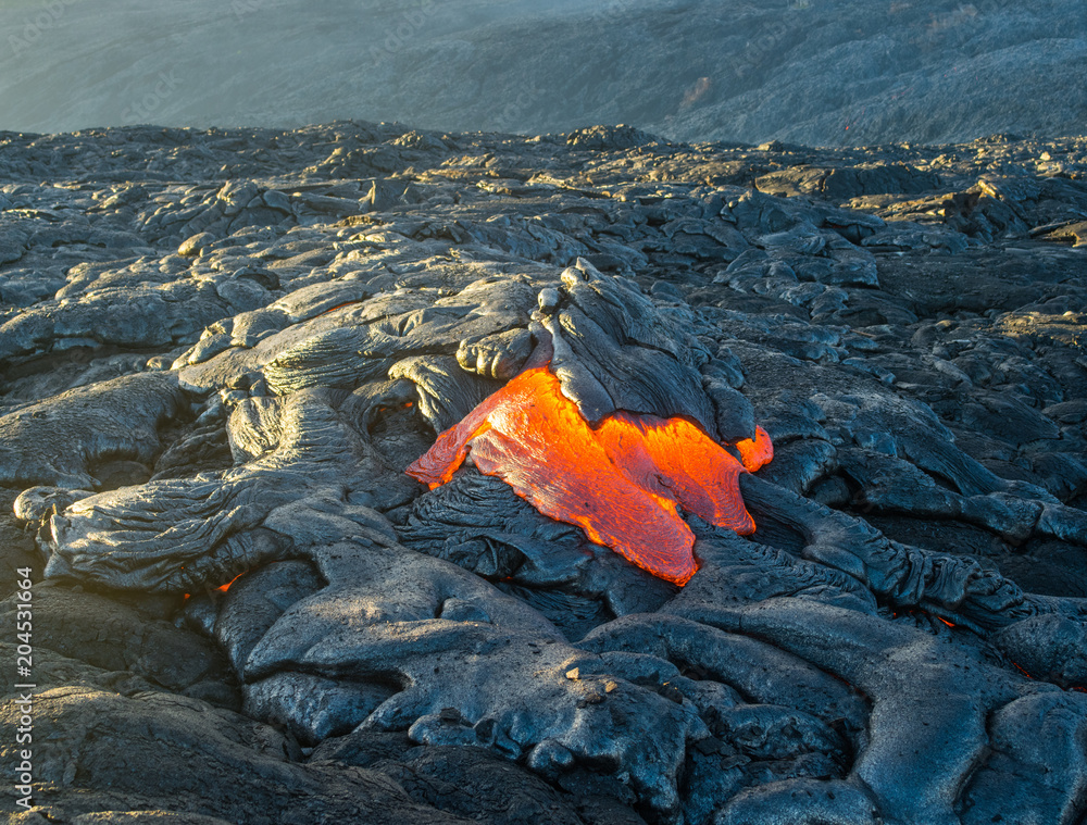 Lava Breakout Hawaii Volcanoes National Park Stock Photo | Adobe Stock