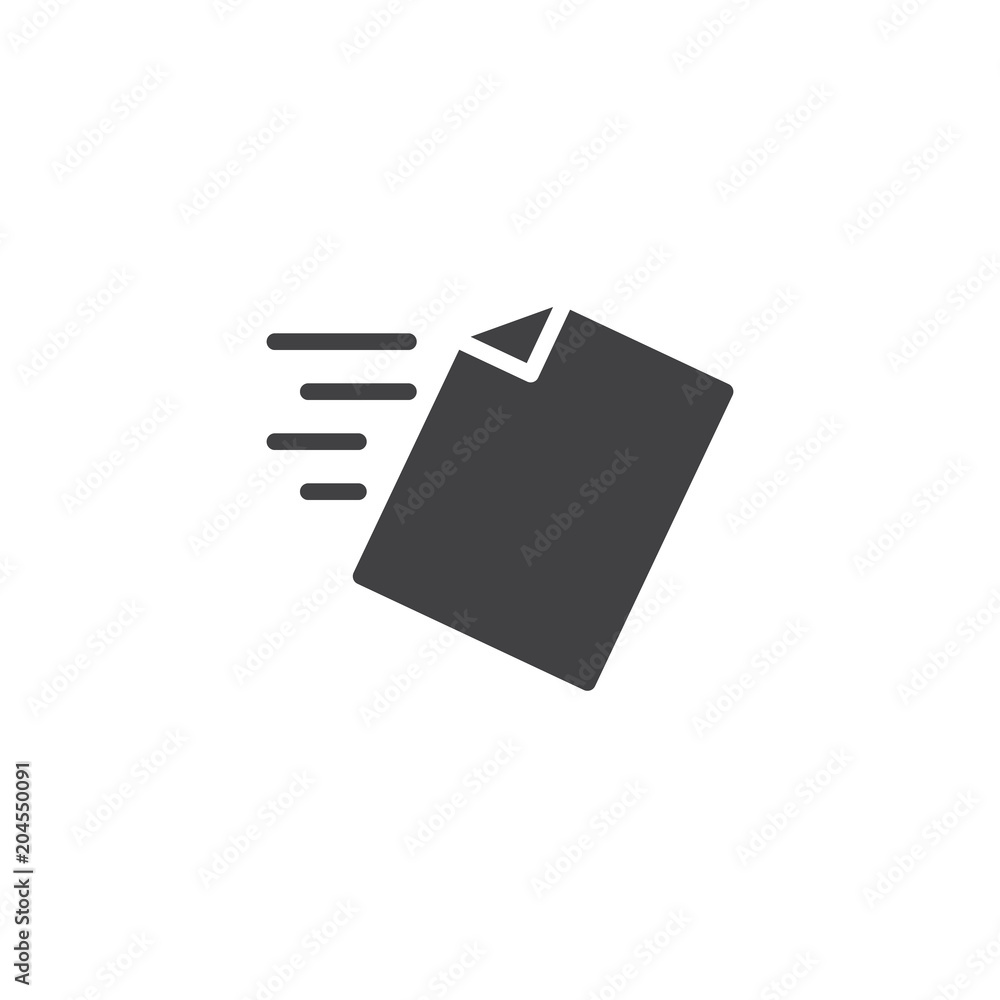 File send vector icon. filled flat sign for mobile concept and web ...
