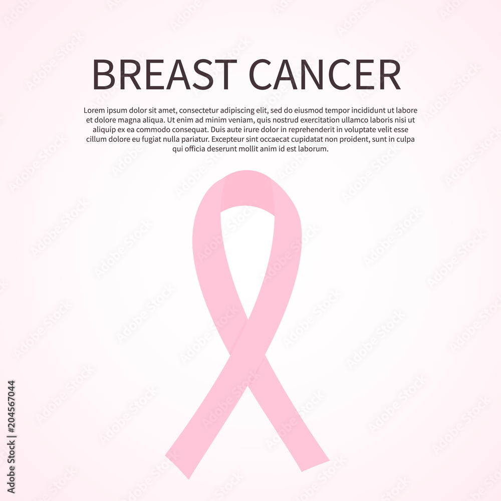 Pink Ribbon Cancer Vector