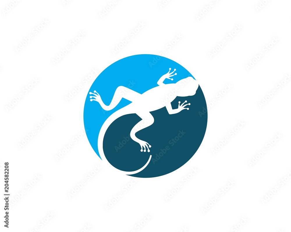 Gecko logo vector Stock Vector | Adobe Stock