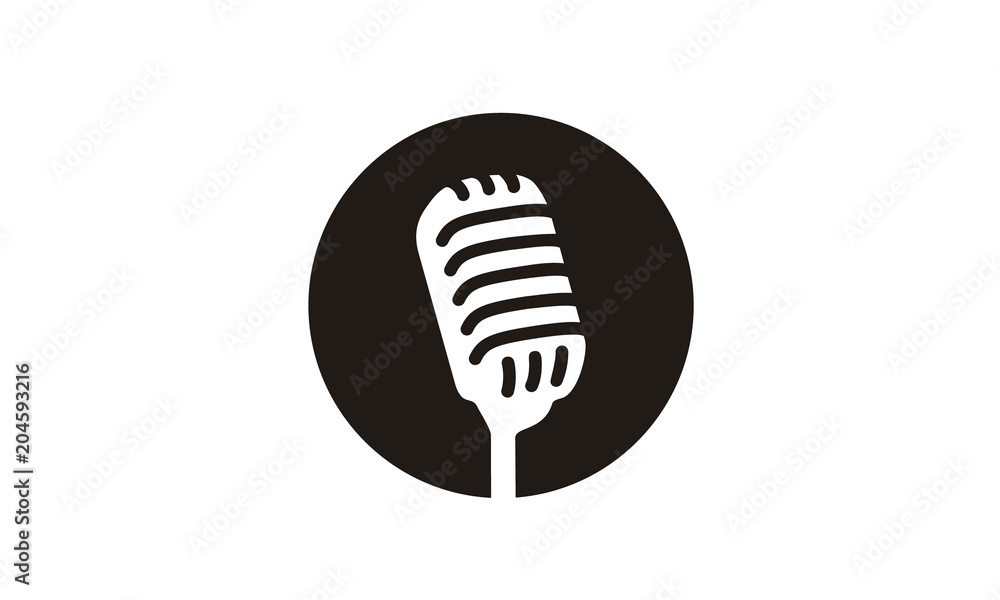 Microphone Logo design inspiration Stock-Vektorgrafik | Adobe Stock