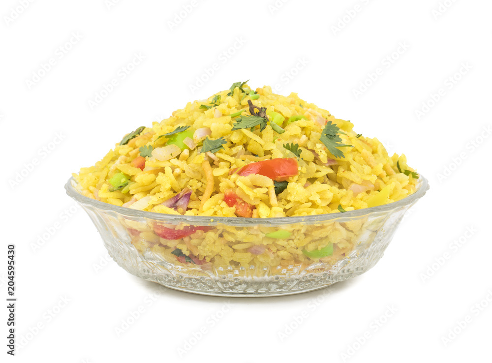 Indian Breakfast Dish Poha Also Know as Pohe or Aalu poha made up of ...