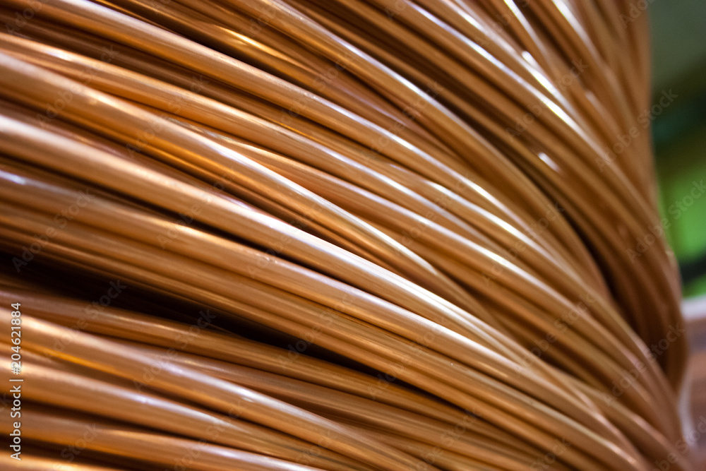Copper wire rod Stock Photo | Adobe Stock