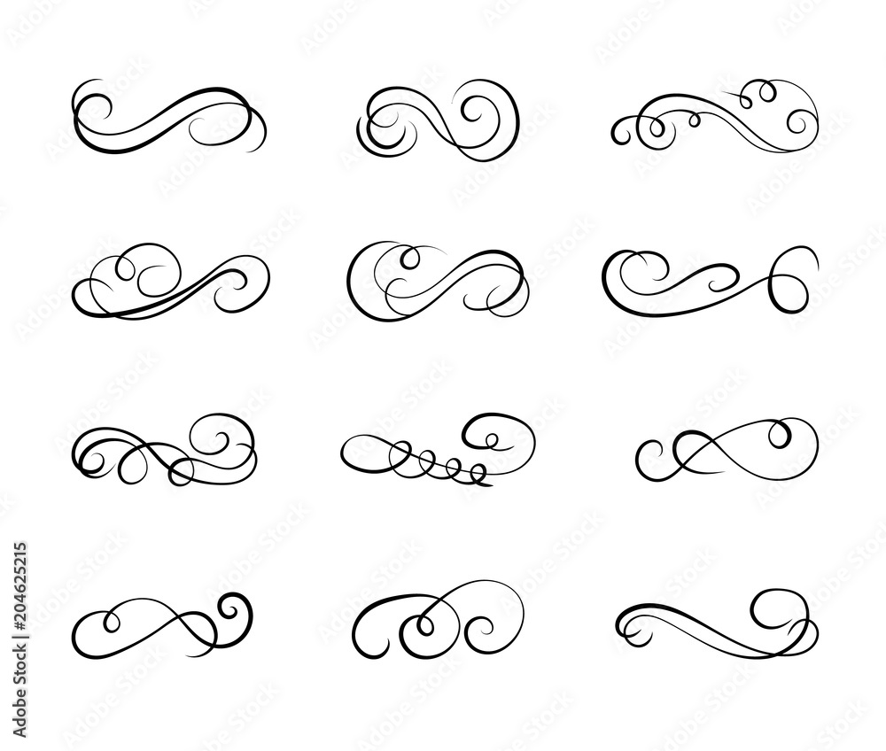 Line Designs Swirls Vector