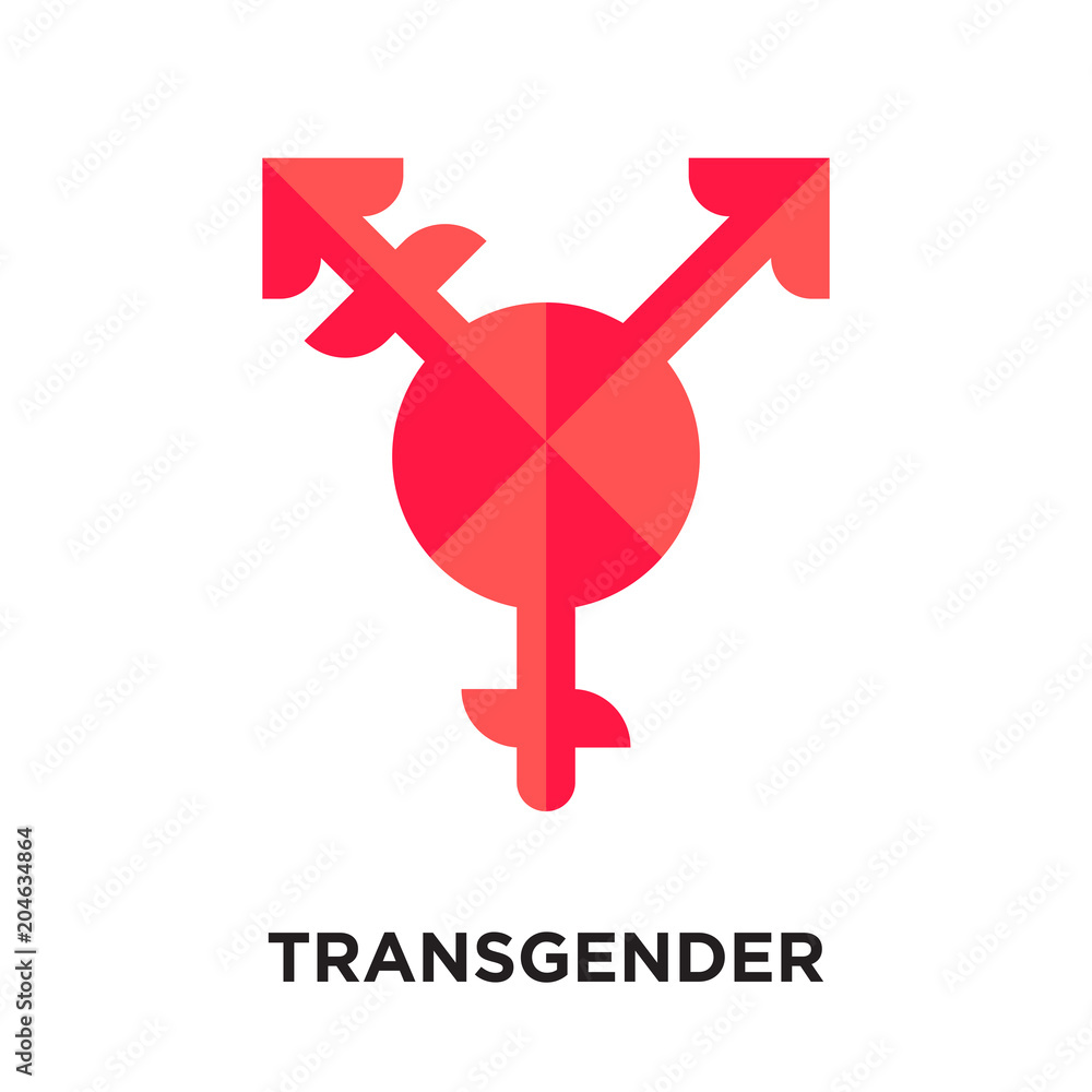 transgender logo isolated on white background , colorful vector icon ...