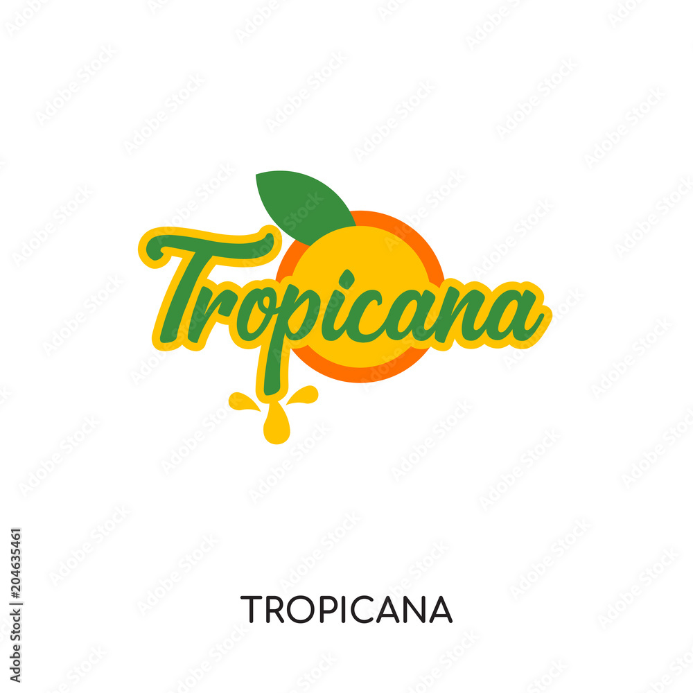 tropicana logo isolated on white background , colorful vector icon ...