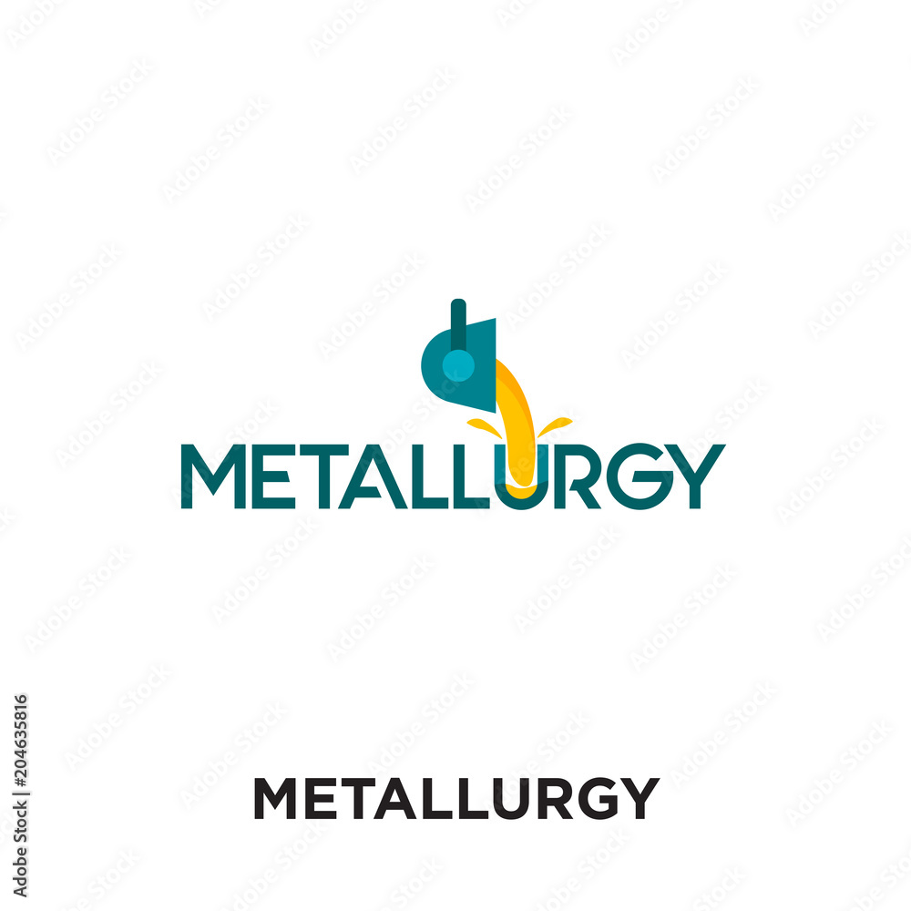 metallurgy logo isolated on white background , colorful vector icon ...