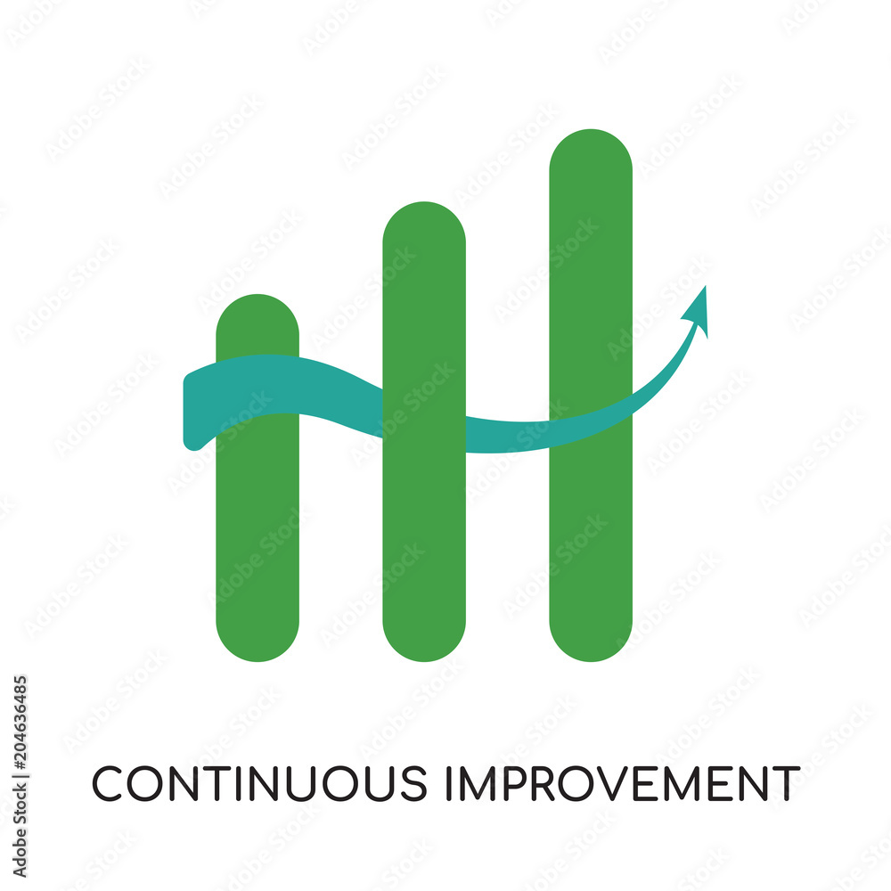 continuous improvement logo isolated on white background , colorful ...