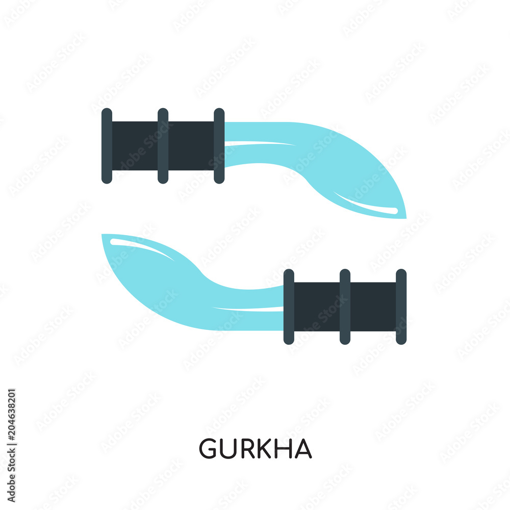 gurkha logo isolated on white background , colorful vector icon, brand ...