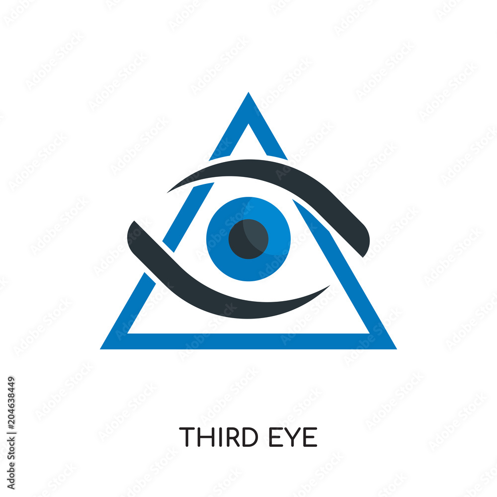 third eye logo isolated on white background , colorful vector icon ...