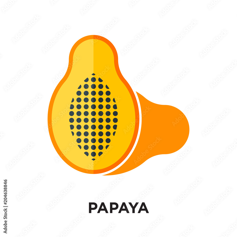 papaya logo isolated on white background , colorful vector icon, brand ...