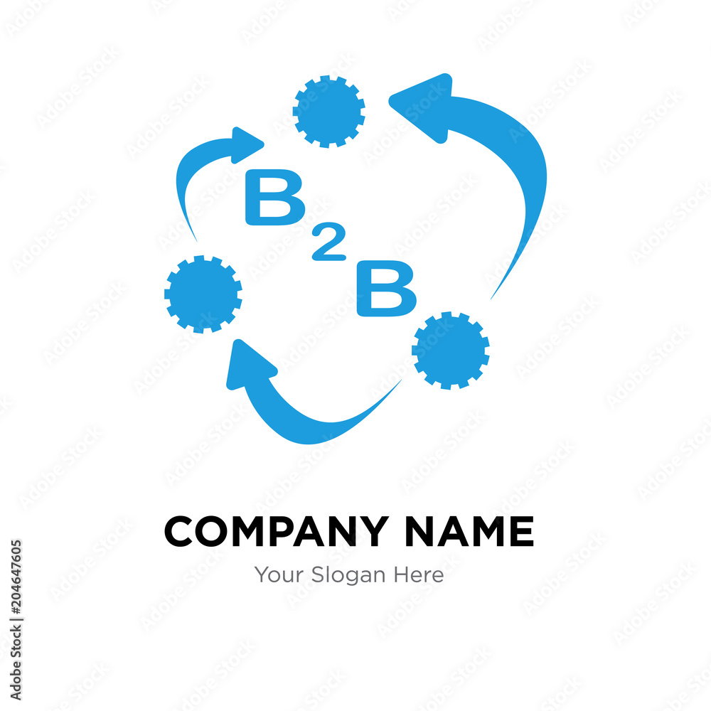 b2b company logo design template, colorful vector icon for your ...