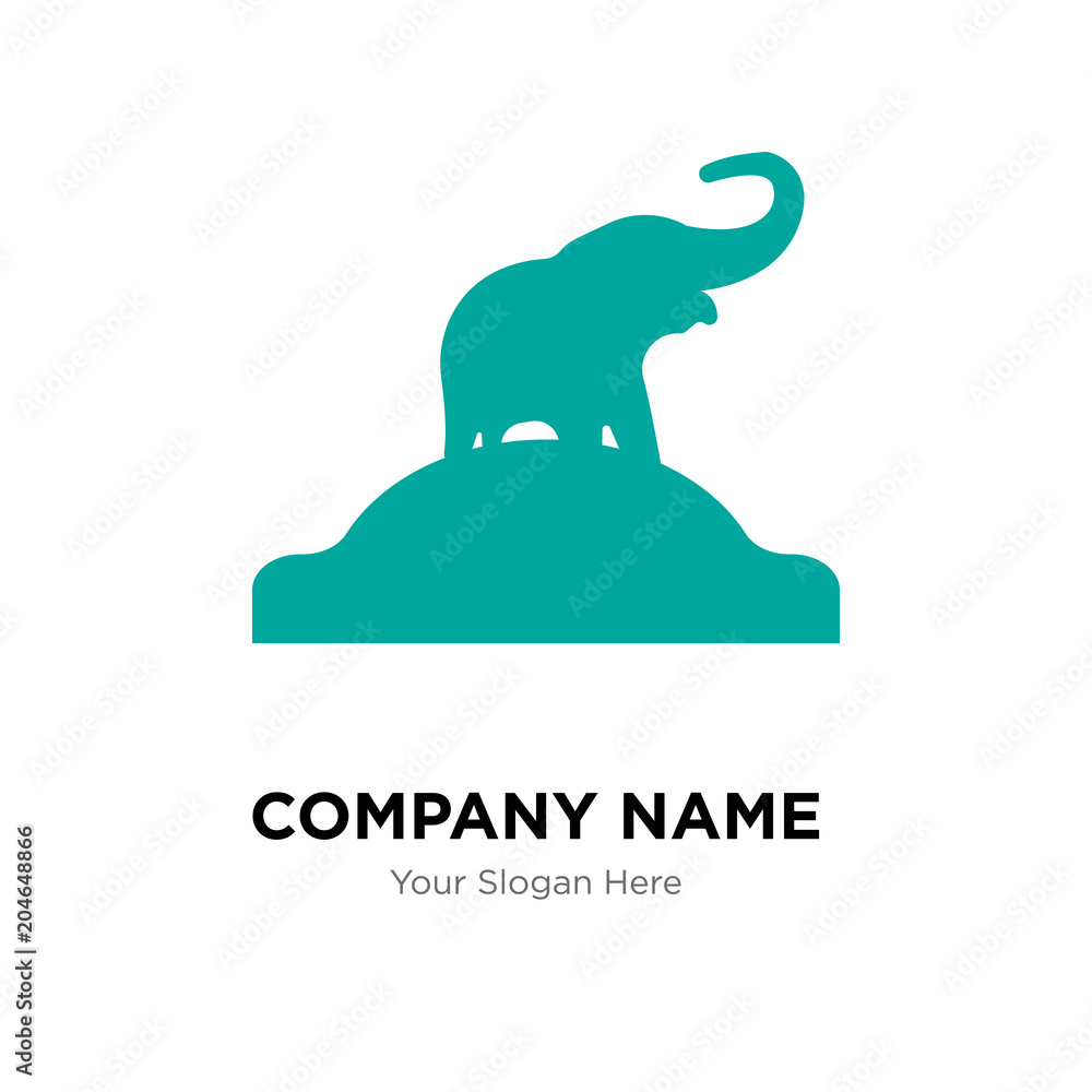 Elephant company logo design template, colorful vector icon for your ...