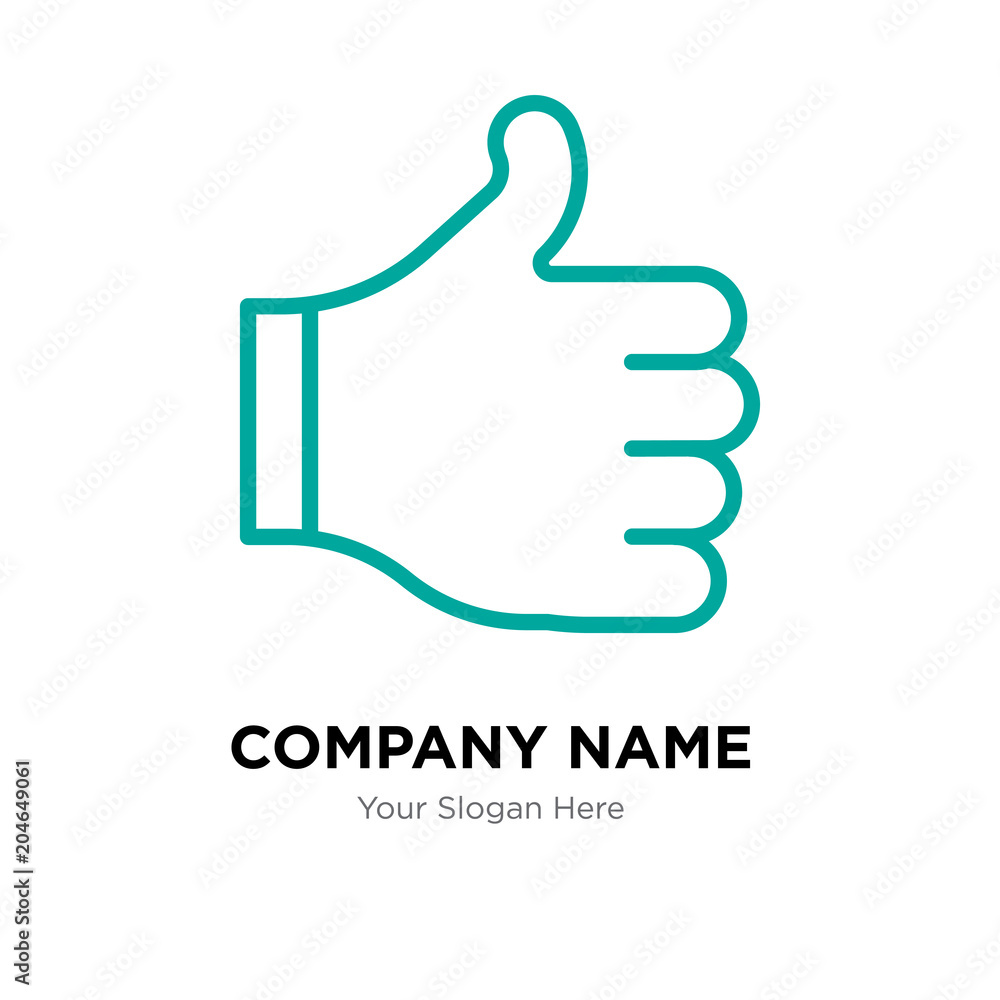 thumbs up company logo design template, colorful vector icon for your ...