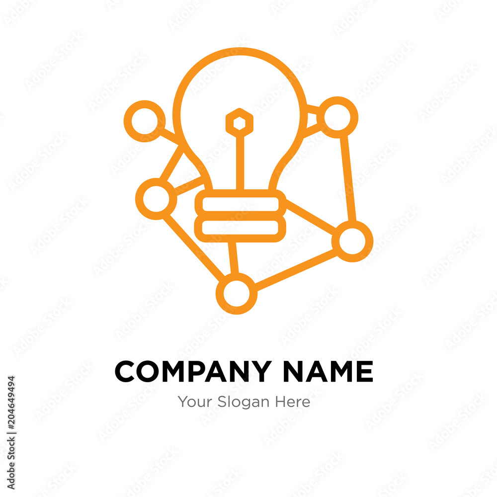 deep learning company logo design template, colorful vector icon for ...