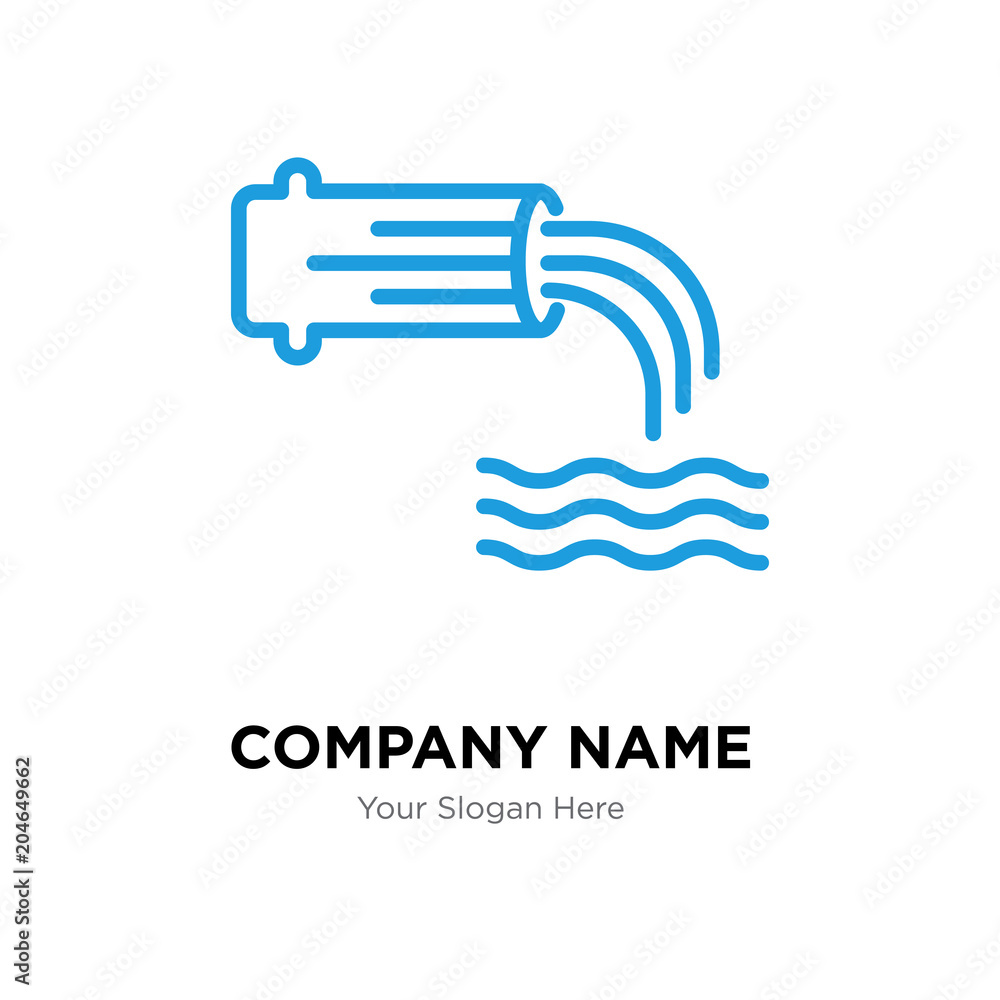 wastewater company logo design template, colorful vector icon for your ...