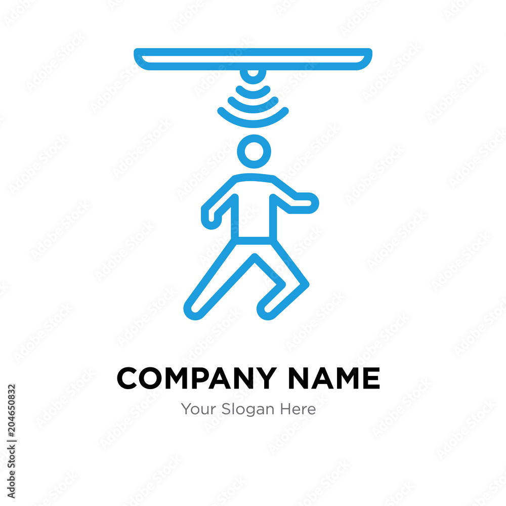 motion capture company logo design template, colorful vector icon for ...