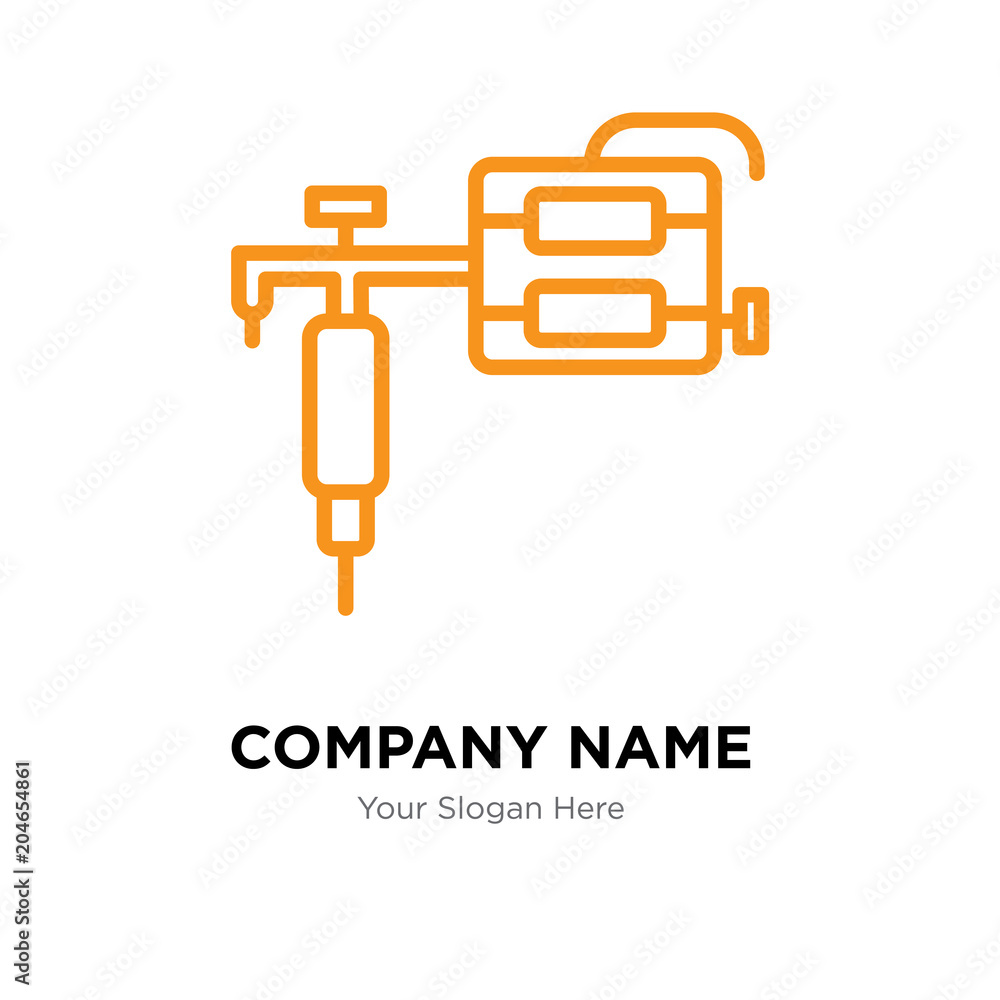 Tattoo Gun Company Logo Design Template Colorful Vector Icon For Your tattoo-gun-company-logo-design-template-colorful-vector-icon-for-your