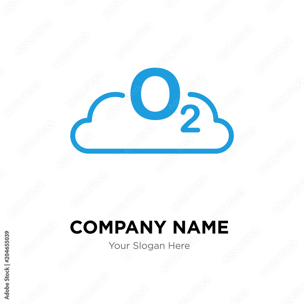 o2 company logo design template, colorful vector icon for your business ...