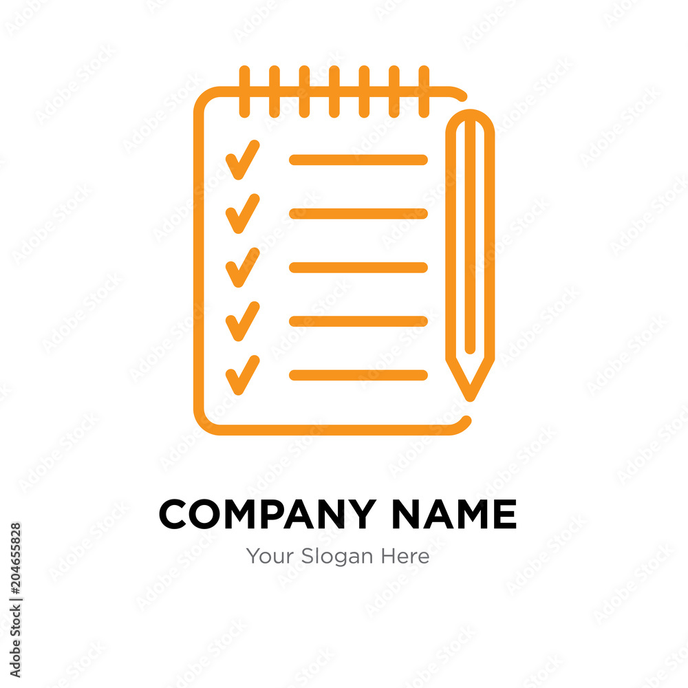 checklist company logo design template, colorful vector icon for your ...